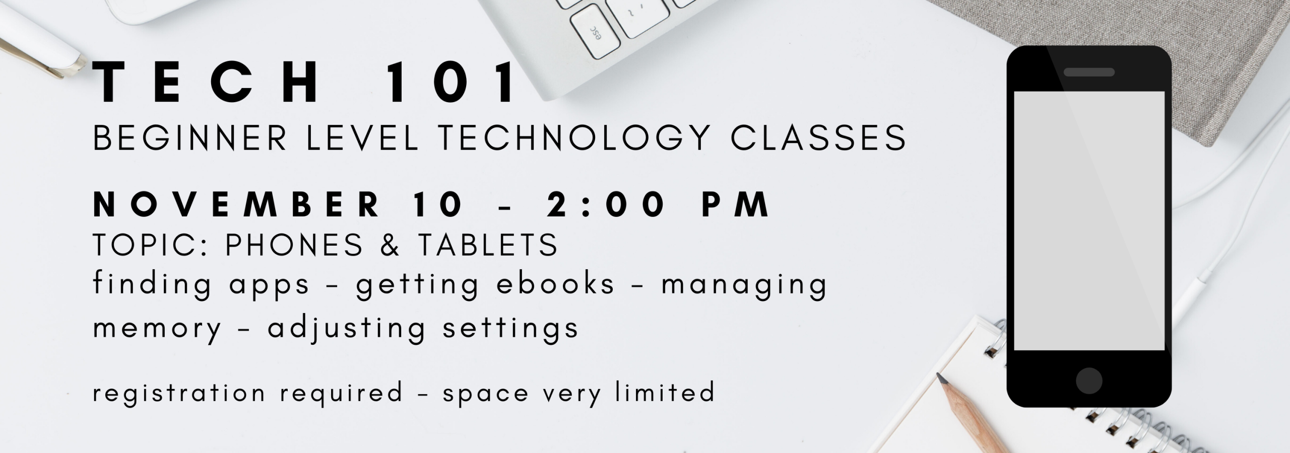 Tech 101_ Phones & Tablets 2019 11 10 – Moon Township Public Library