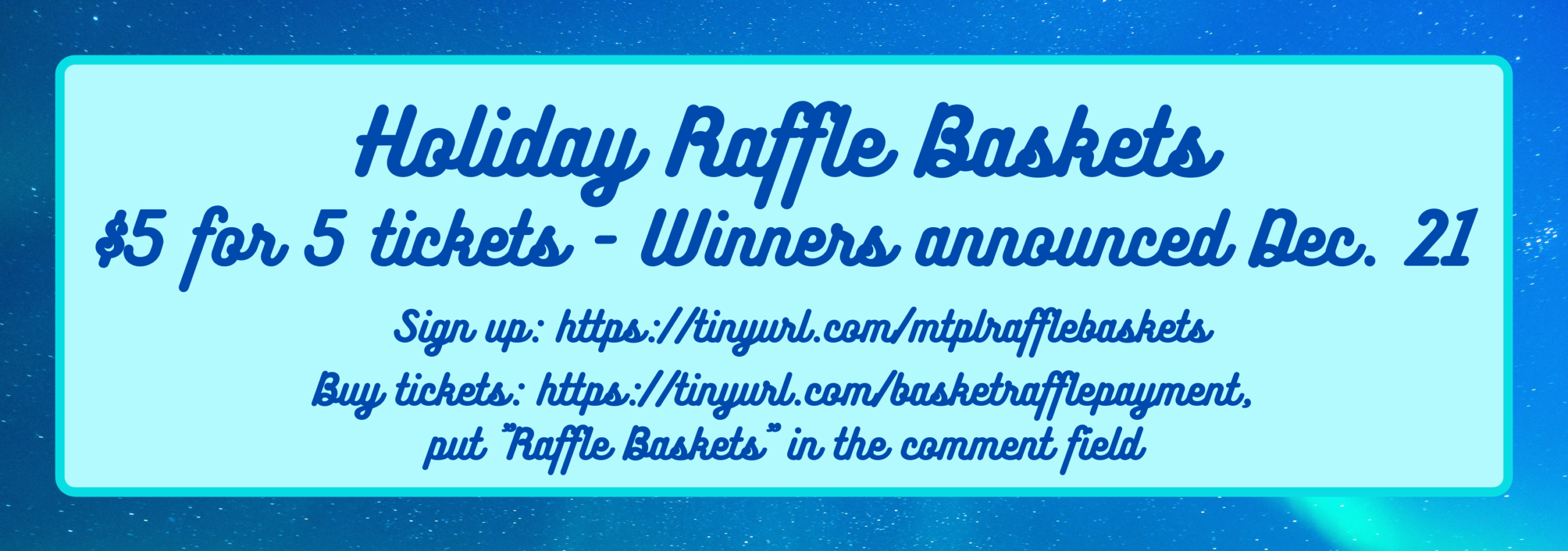 Holiday Raffle Baskets banner 2020 12 18 – Moon Township Public Library