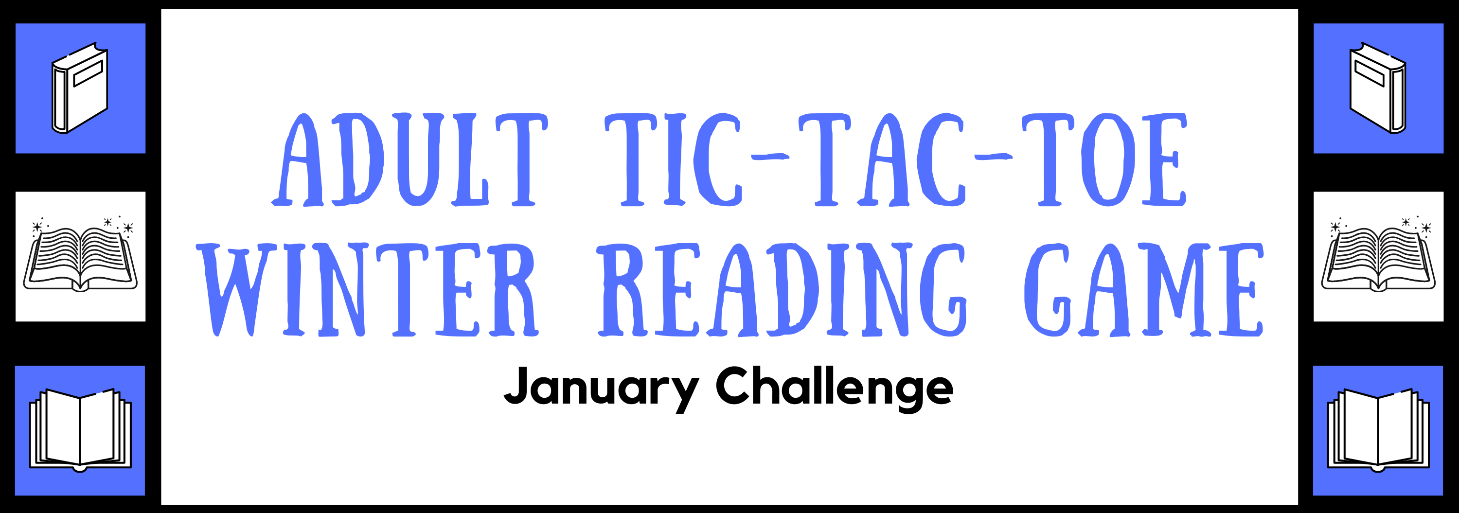 adult tic-tac-toe winter reading game january banner – Moon Township ...