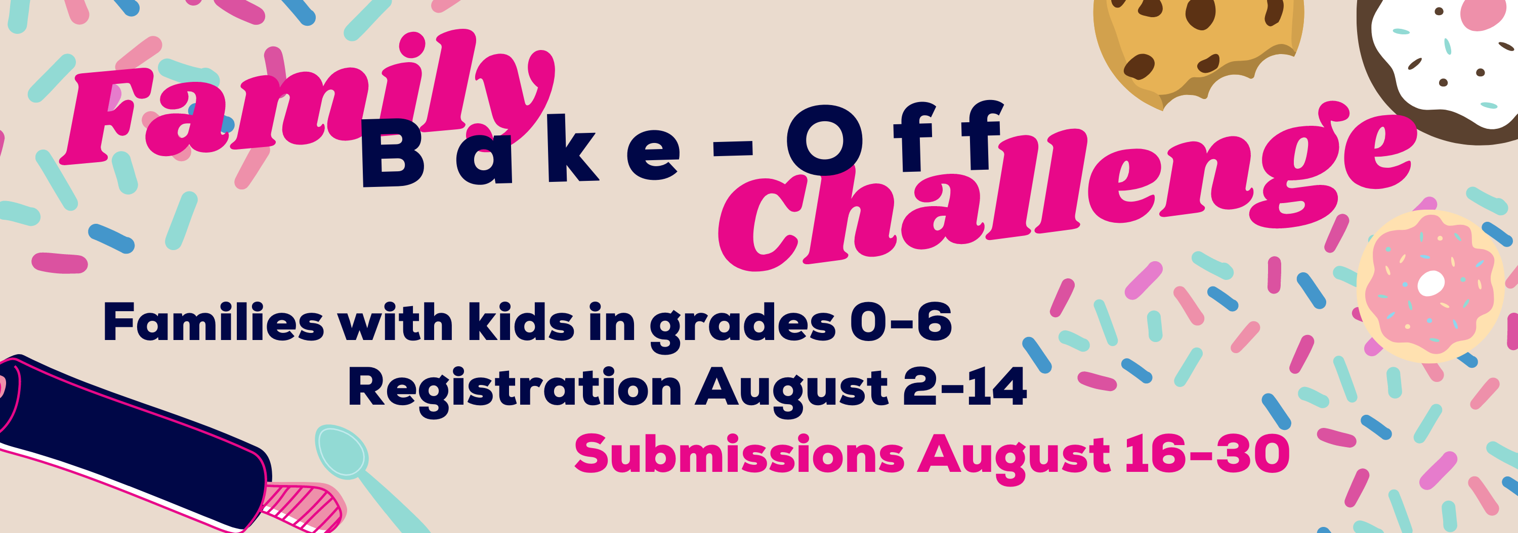 Family bake-off challenge banner 02 08 2021 – Moon Township Public Library