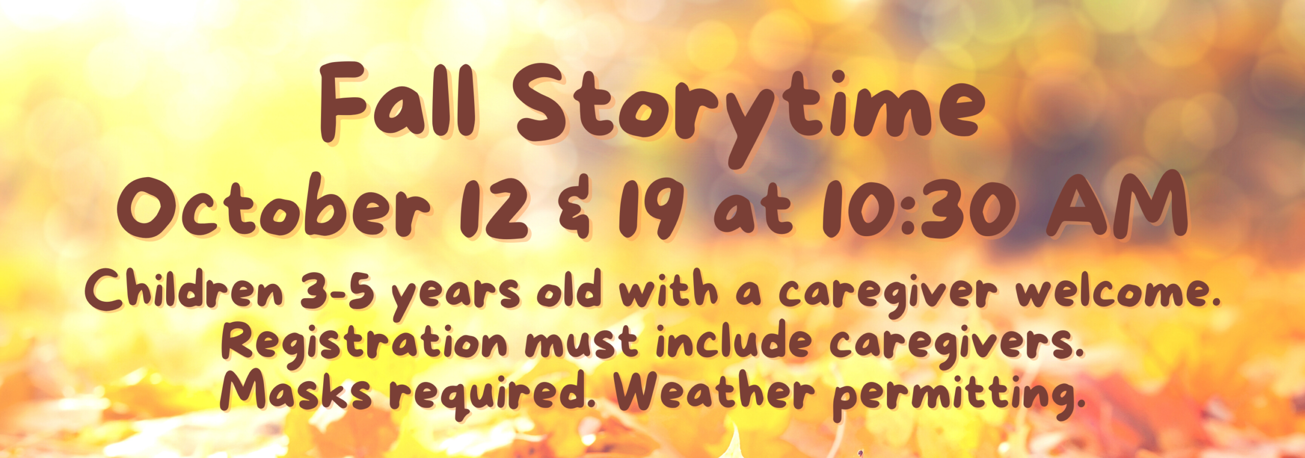 Fall Storytime 2021 10 12 – Moon Township Public Library