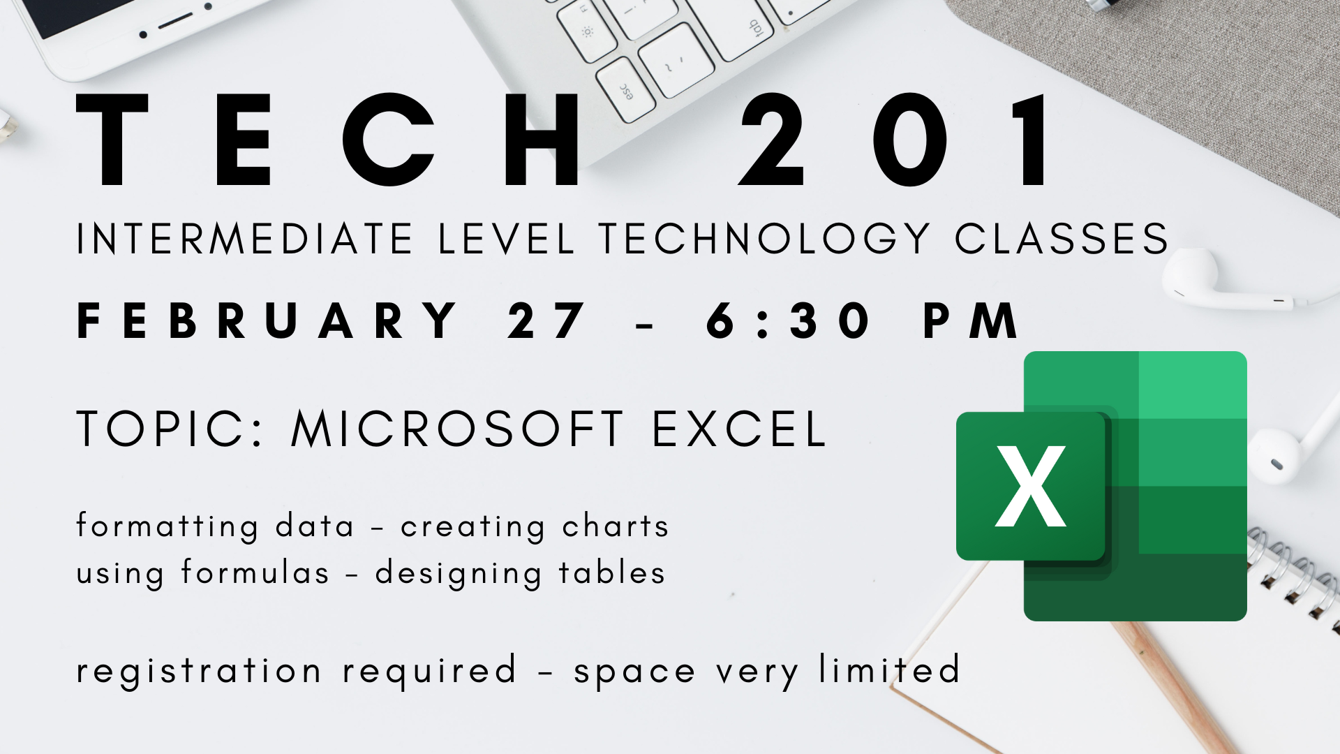Tech 201 Microsoft Excel 2023 02 27 – Moon Township Public Library