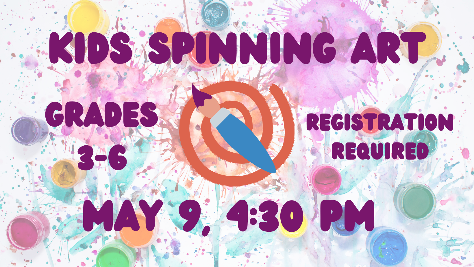 Kids spinning art 2023 05 09 – Moon Township Public Library