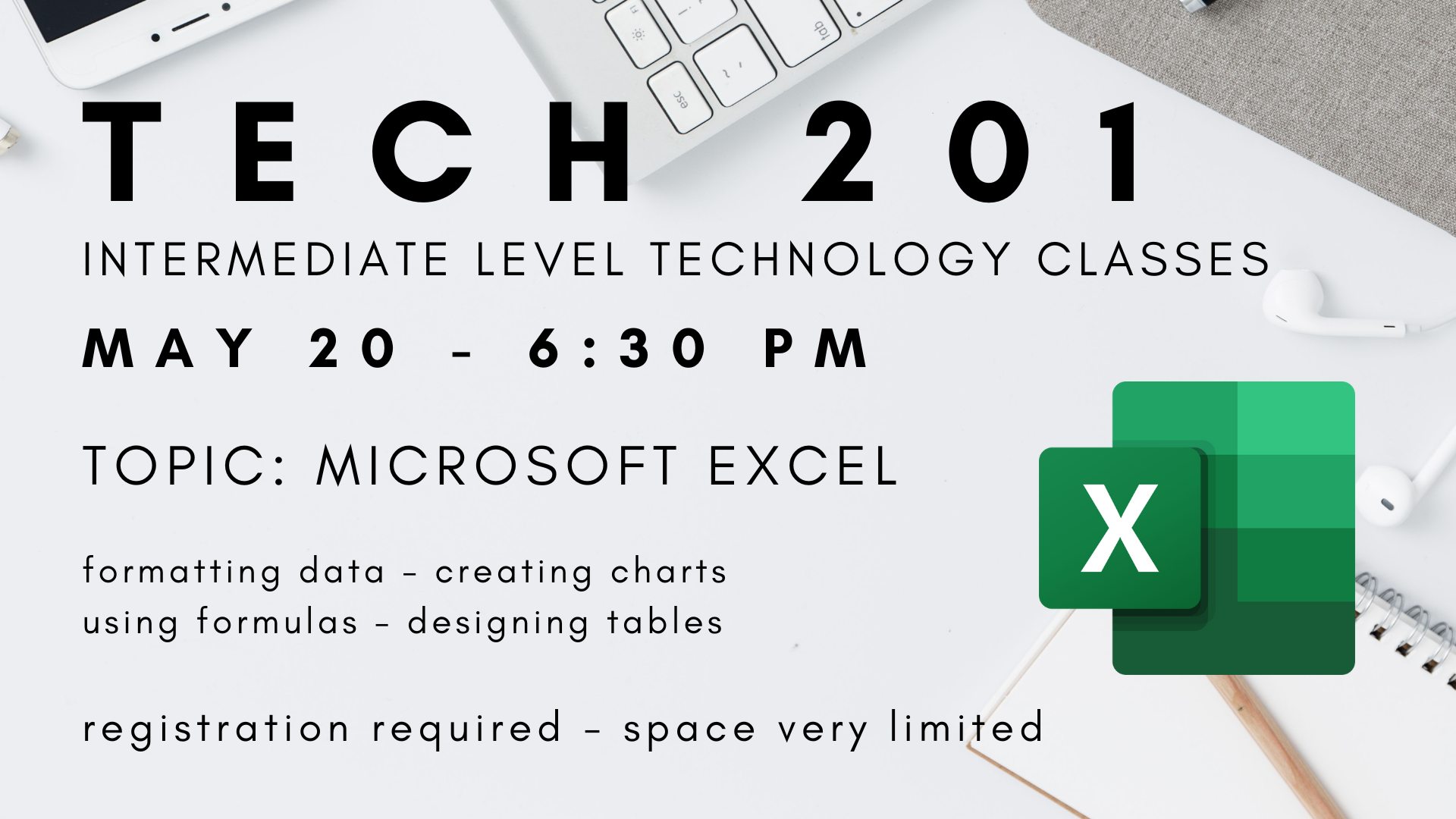 Tech 201 Microsoft Excel 2024 05 20 – Moon Township Public Library
