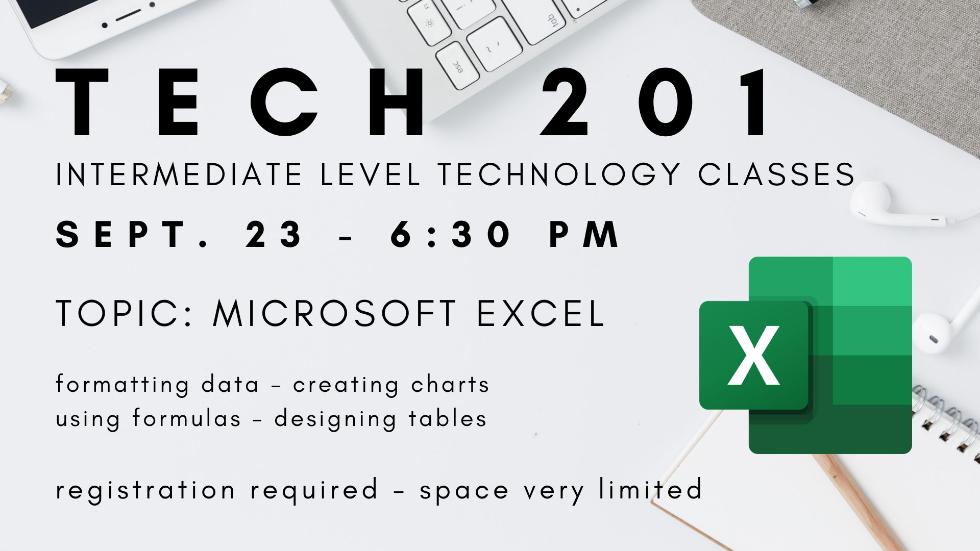 Tech 201 Microsoft Excel 2024 09 23 – Moon Township Public Library