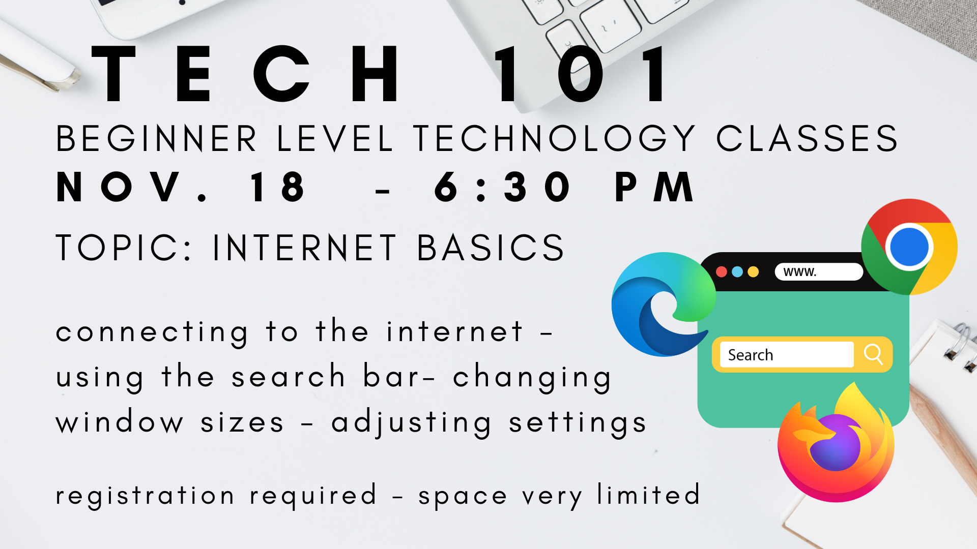 Tech 101 Internet Basics 2024 11 18 – Moon Township Public Library
