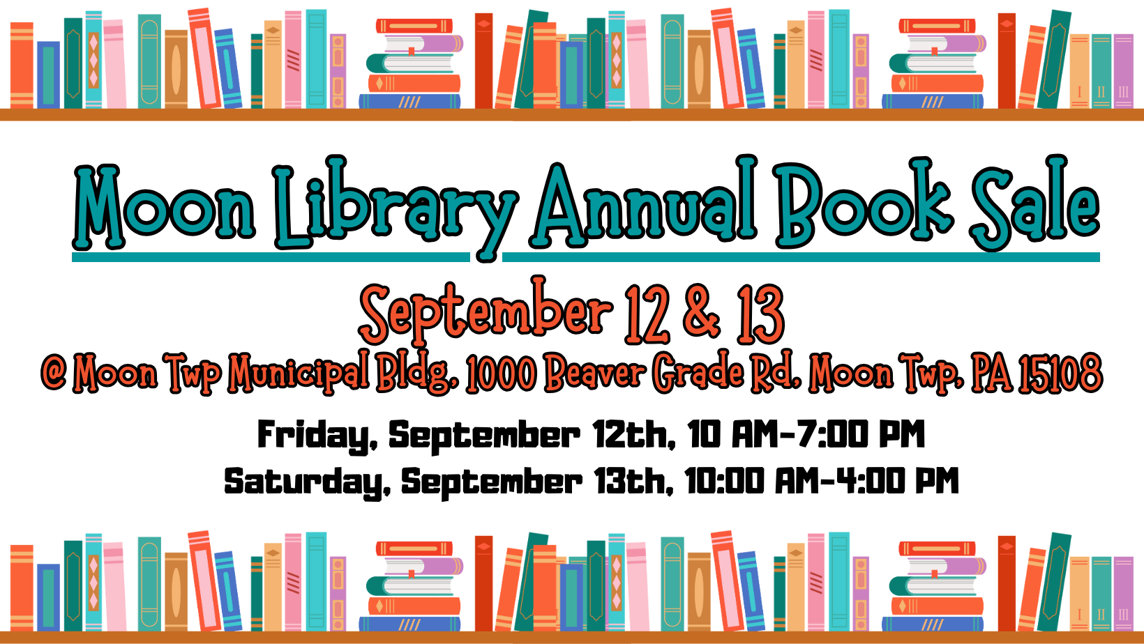 book sale 2025 – Moon Township Public Library